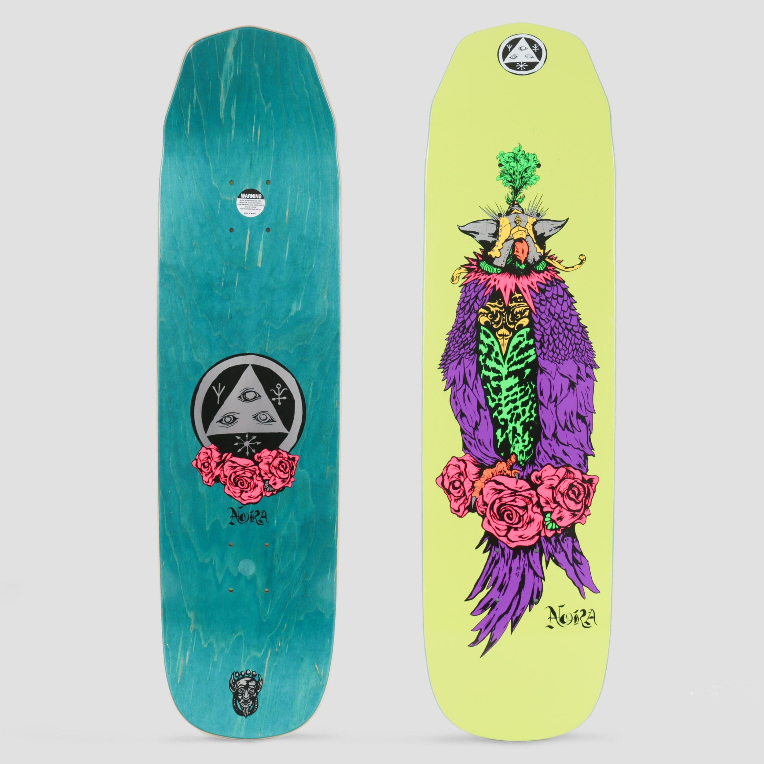 Welcome 8.125 Peregrine Nora On Wicked Princess Skateboard Deck Neon Y ...
